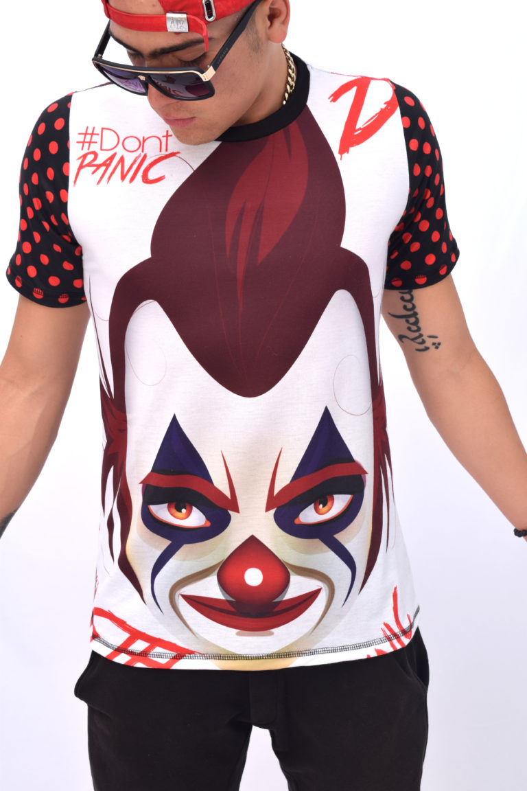 Camiseta estampada con cara de payaso | Noomeral | Ropa Urbana